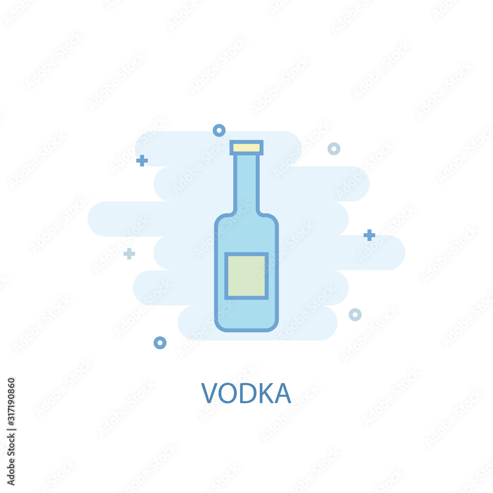 vodka line trendy icon. Simple line, colored illustration. vodka symbol ...