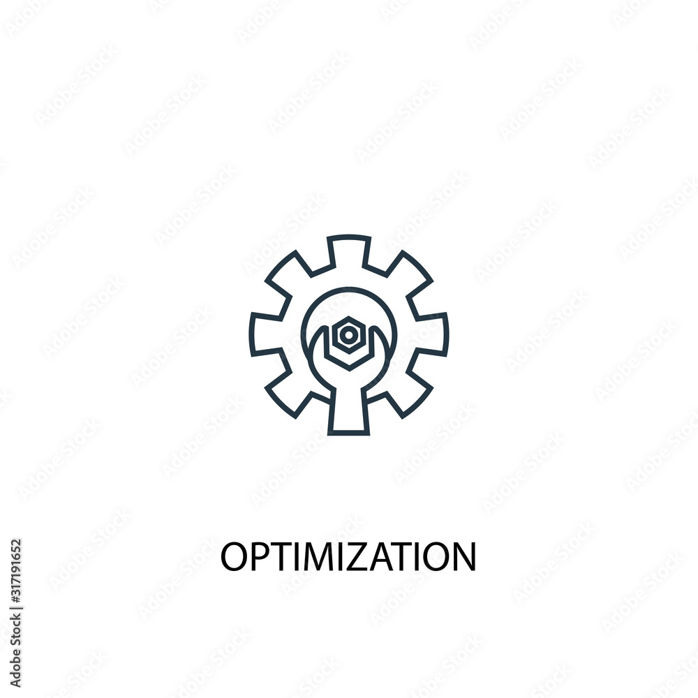 optimization concept line icon. Simple element illustration ...