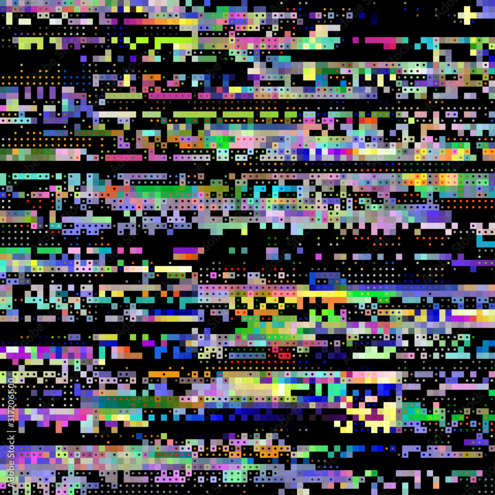 Abstract pattern with imitation of a grunge pixels texture. Vector ...