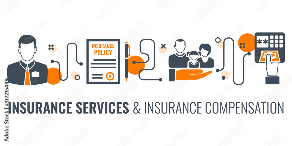 Insurance Services Process Infographics Stock Vector | Adobe Stock