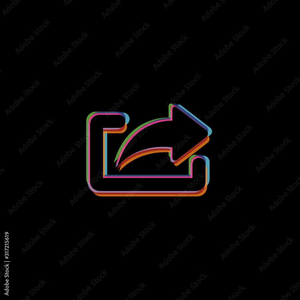 Share Button - App Icon Stock Vector | Adobe Stock