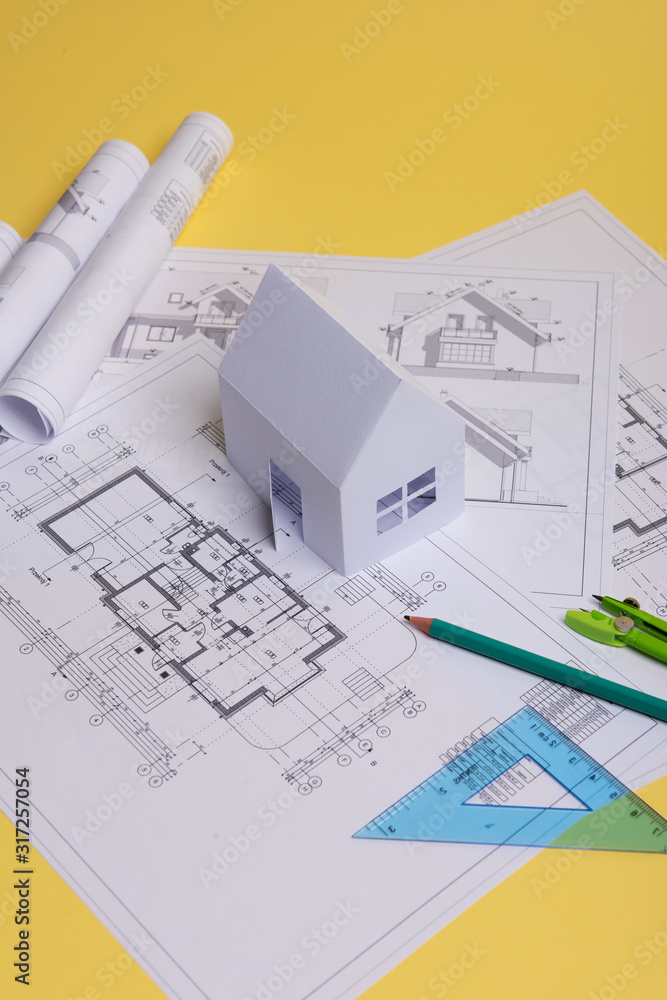 White family paper house, house projects plan and blueprints in the ...