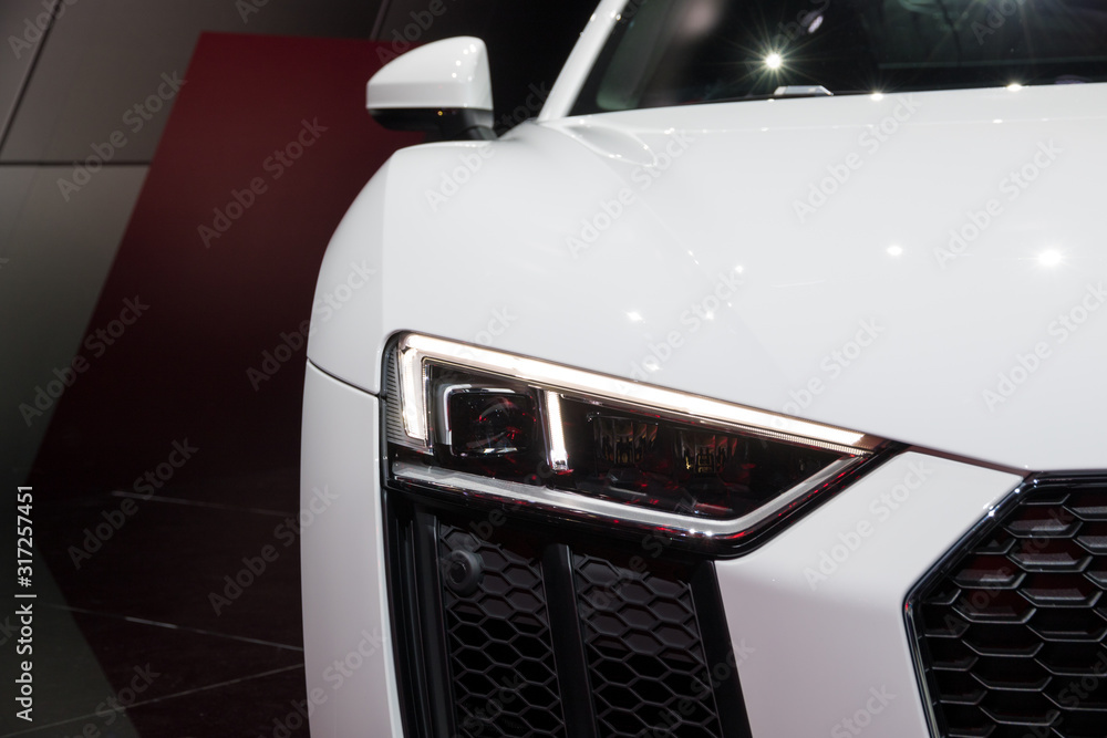 FRANKFURT, GERMANY - SEP 12, 2017: New Audi R8 V10 RWS sports car ...