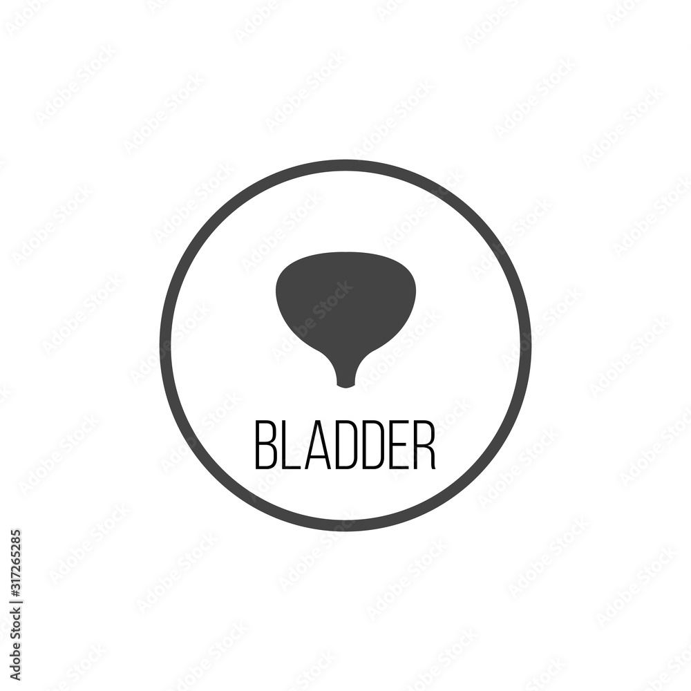 Human bladder icon . Simple illustration of human bladder vector icon ...