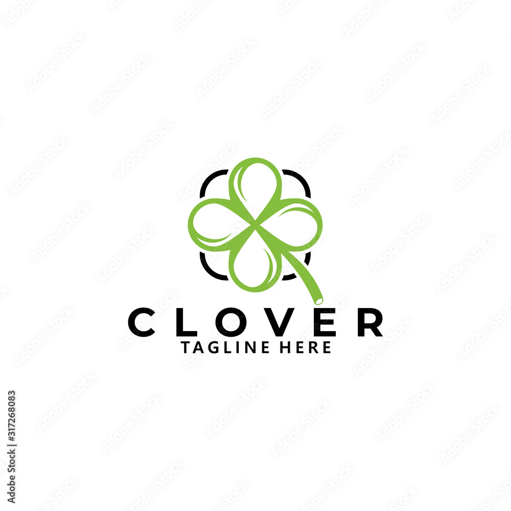 clover logo icon vector isolated Stock Vector | Adobe Stock