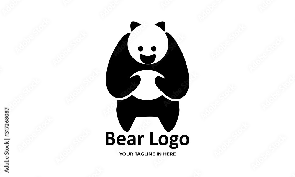 The flat bear logo concept is perfect for business, technology ...