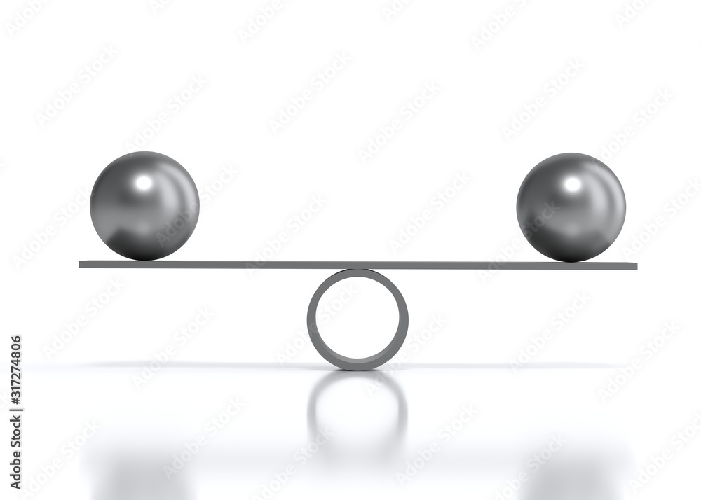Balancing balls cradle Stock Illustration | Adobe Stock