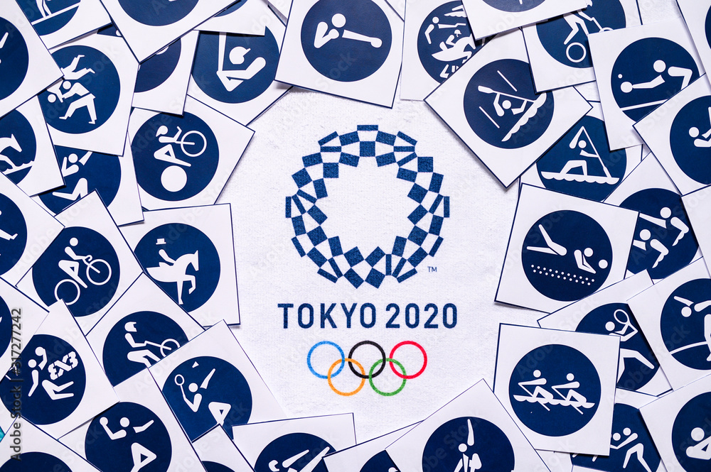 TOKYO, JAPAN, JANUARY. 20. 2020: Tokyo 2020 summer olympic game ...
