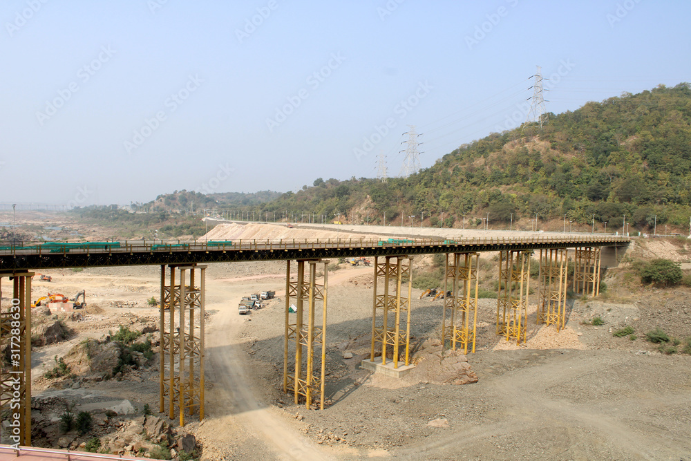 Bridge near Statue of Unity, Gujarat Stock Photo | Adobe Stock