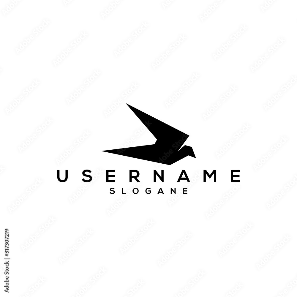 bird fly logo design vector art Stock Vector | Adobe Stock