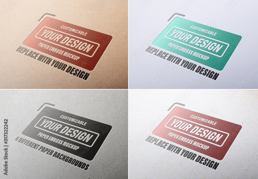 Imprint Text Effect Mockup Stock Template | Adobe Stock