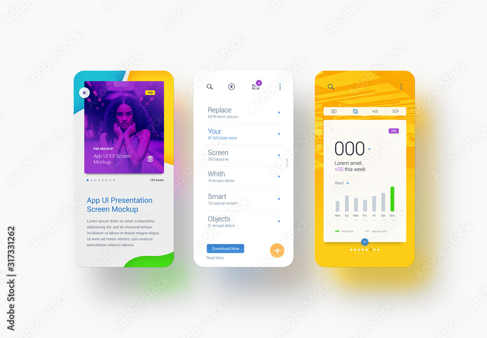 Screen Ui Presentation Mockups Stock Template | Adobe Stock