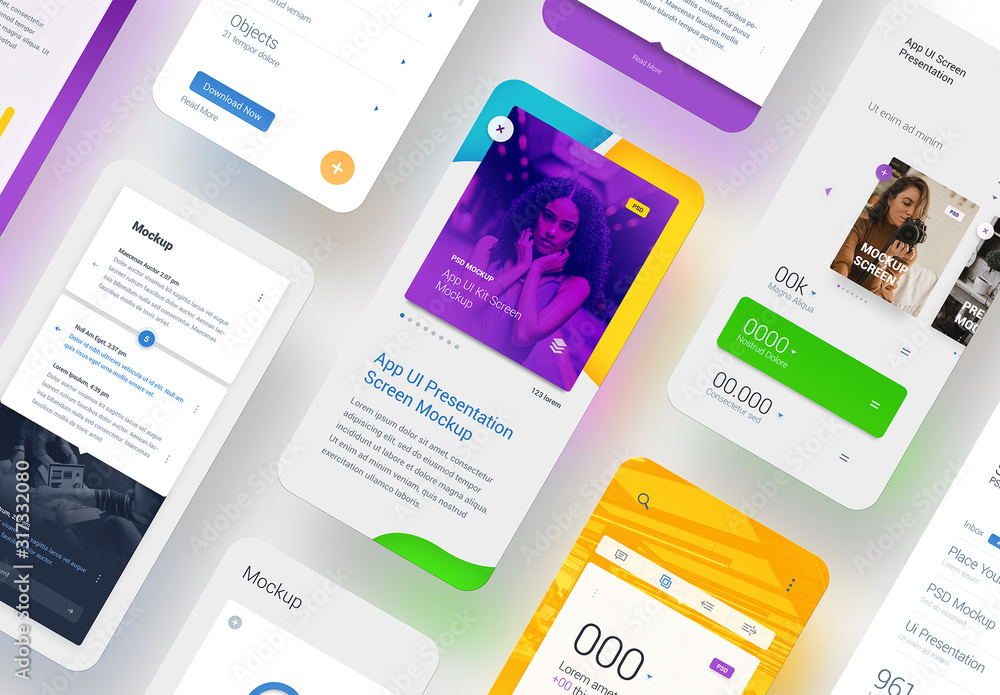 Screen Ui Presentation Mockups Stock Template | Adobe Stock