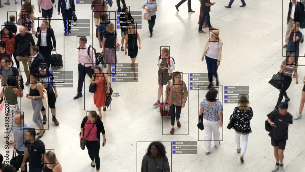 Crowded Building With Commuters Walking Artificial Intelligence And