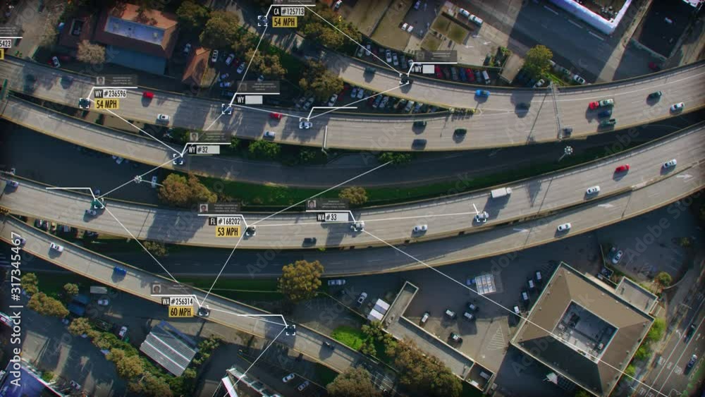 Connected network. Identity and speed Control System. Surveillance ...