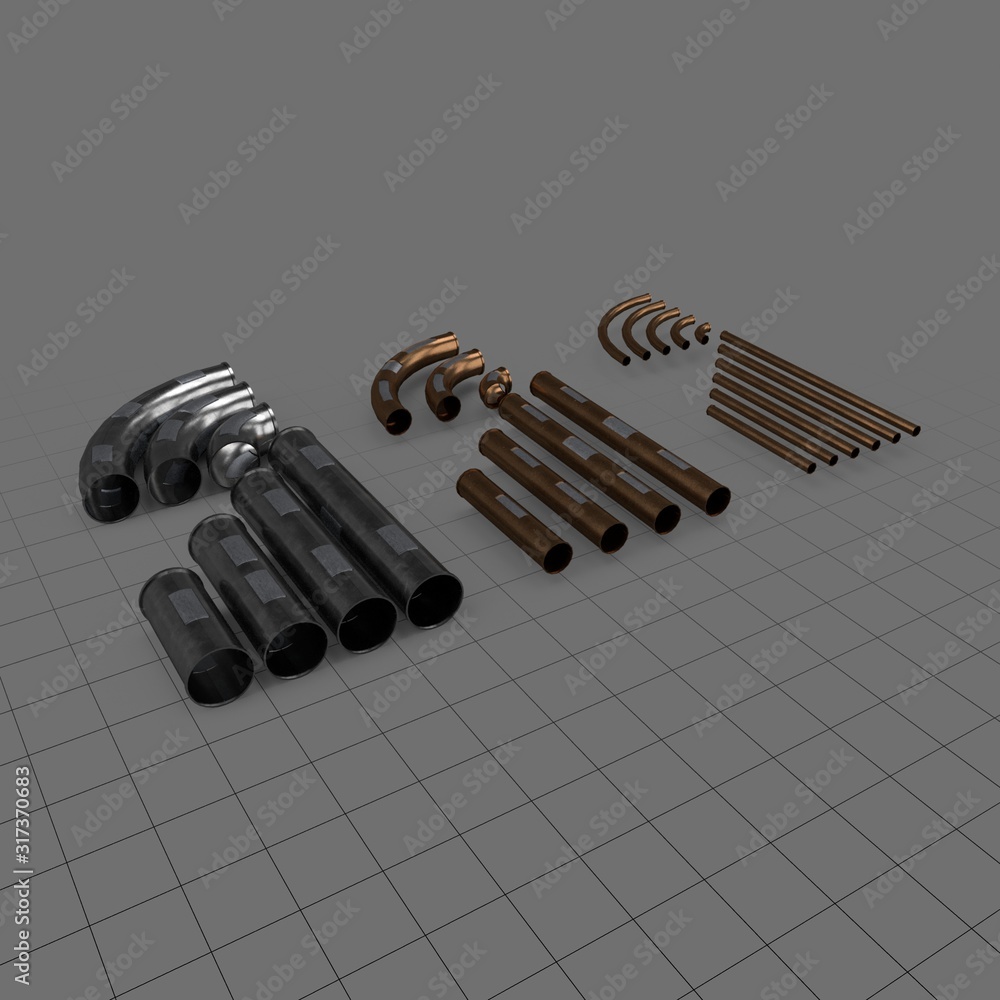 Sci fi pipes Stock 3D asset | Adobe Stock
