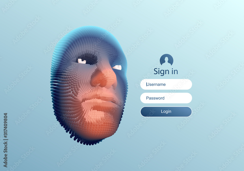 Login user interface. Modern screen design for mobile app and web ...