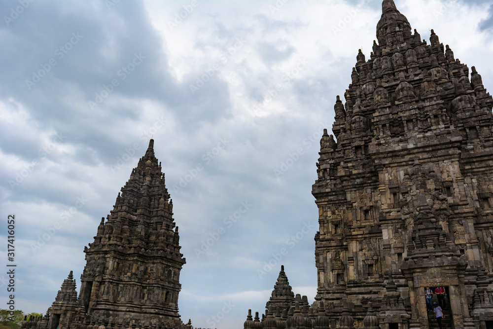 Temples in the Prambanan Temple complex in the boundary between Klaten ...