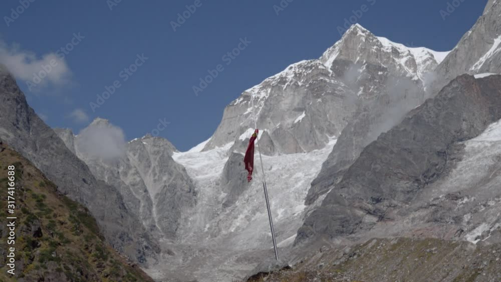 Kedarnath Done or Kedarnath peak behind Kedarnath Temple in Garhwal ...
