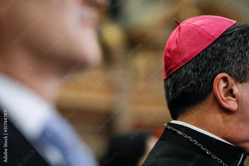 Details with a zucchetto - a small, hemispherical, form-fitting ...