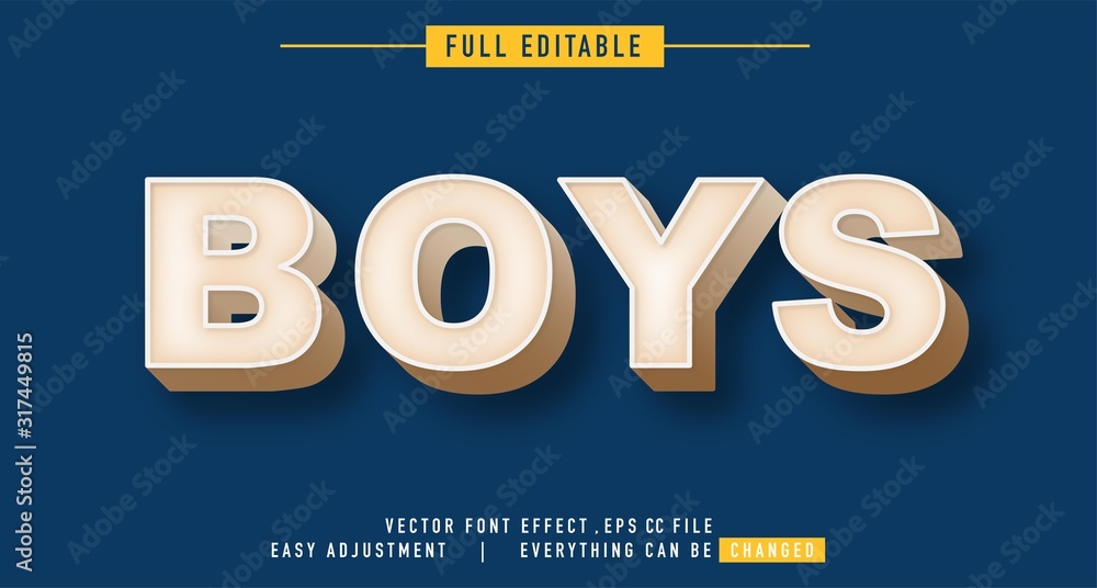 Boys text effects that can be easily edited, bold, modern and ...