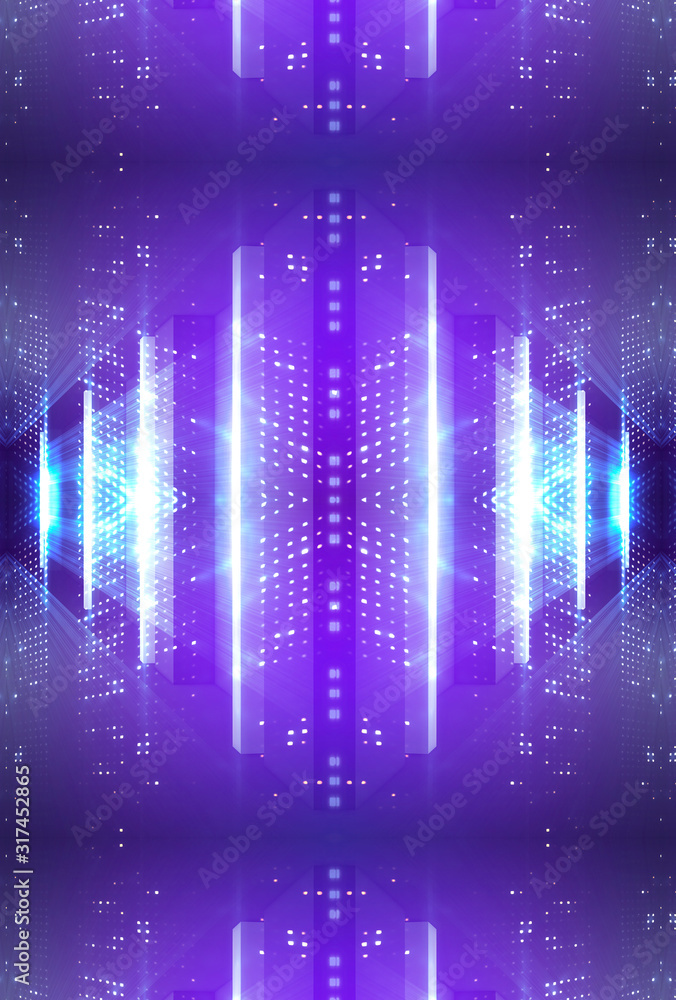 Ultraviolet abstract light. Light element, light line. Violet and pink ...