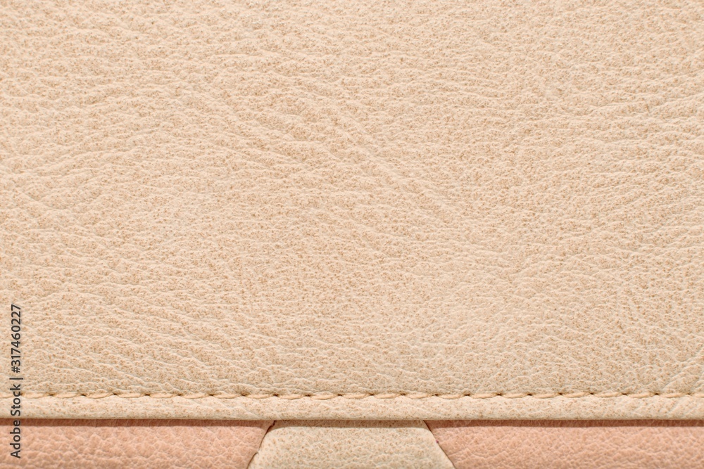 Genuine leather in beige color, leather texture background Stock Photo ...
