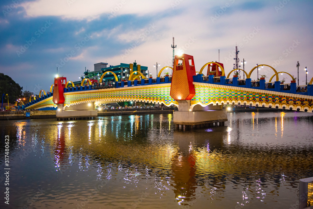 A photo of Brendeng Bridge (Jembatan Brendeng) across Cisadane River in ...