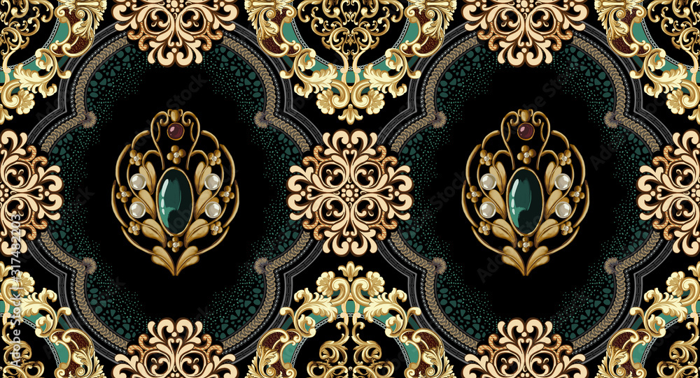 Decorative elegant luxury design.Vintage elements in baroque, rococo ...