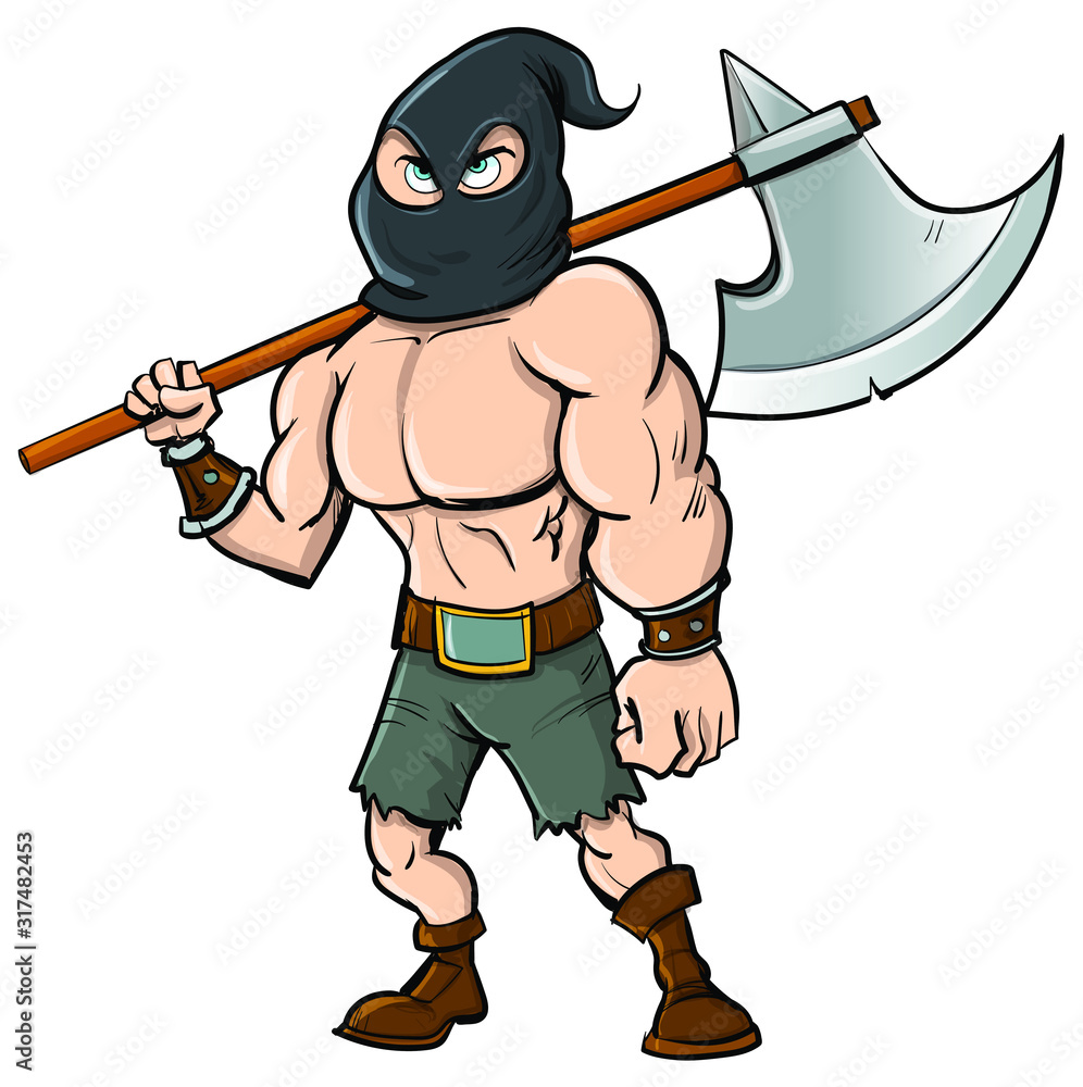 Cartoon vector medieval executioner Stock Vector | Adobe Stock