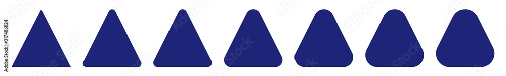 Triangle Icon Blue Rounded | Label Triangles | Frame Logo | Emblem ...