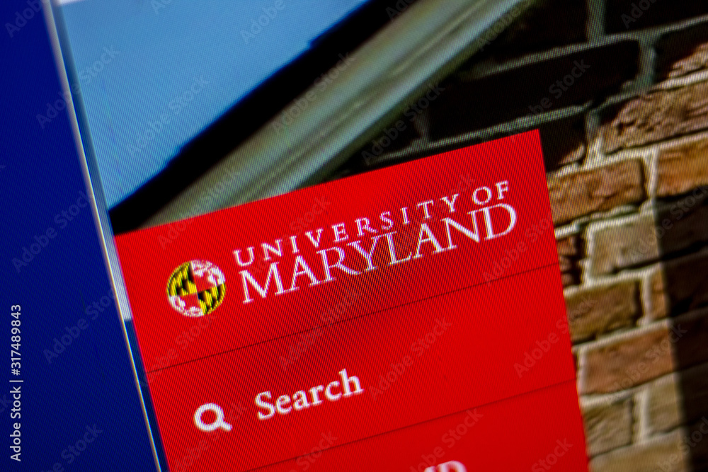 Ryazan, Russia - June 05, 2018: Homepage of UMD website on the display ...