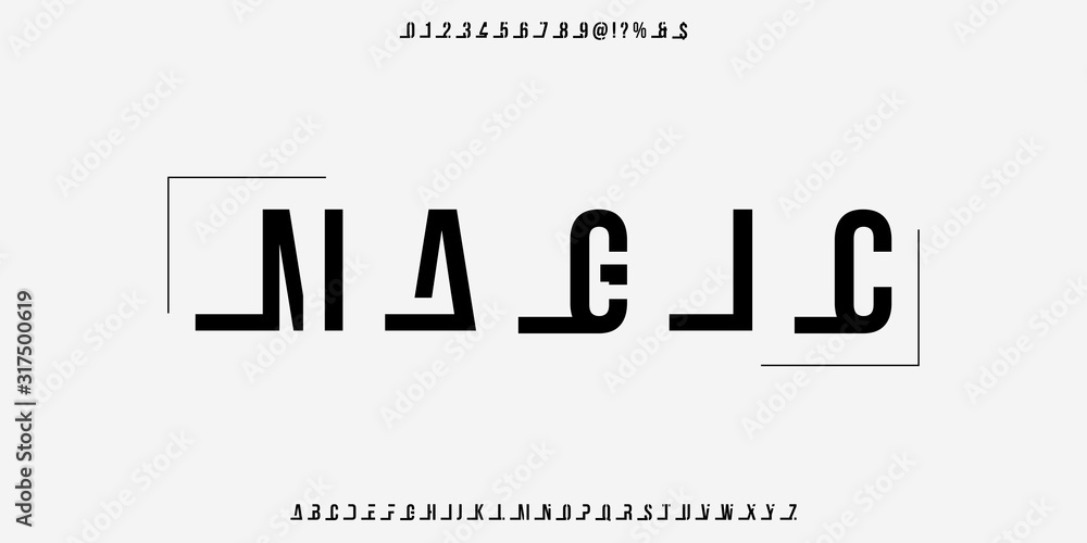 Font. Abc alphabet typeface. font digital modern alphabet and number ...