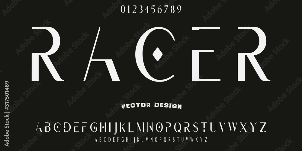 Font. Abc alphabet typeface. font digital modern alphabet and number ...