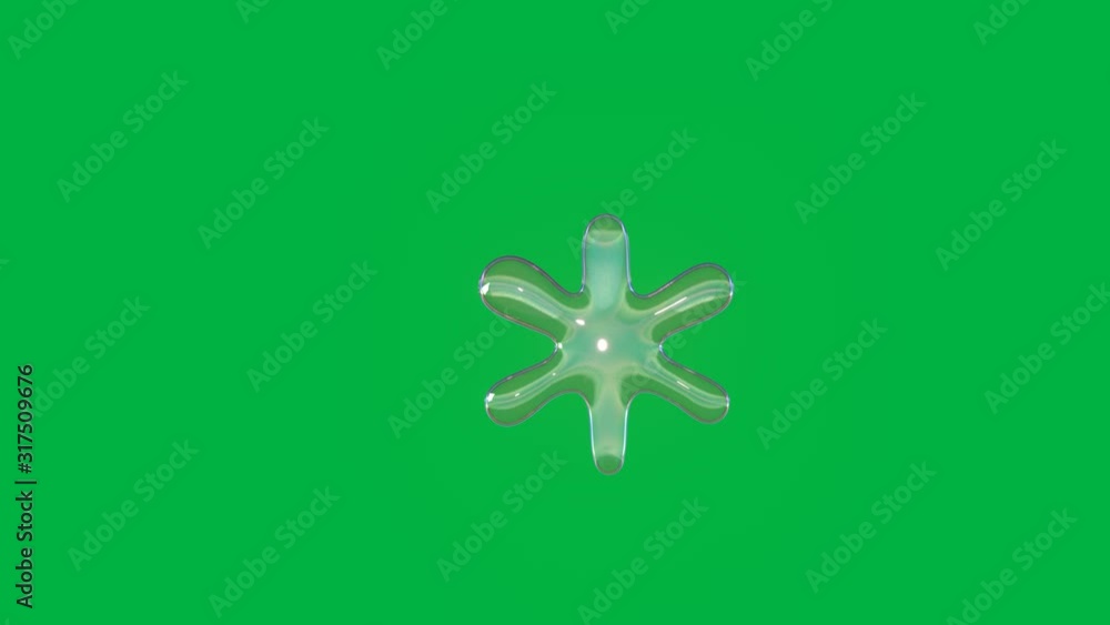 seamless loop 4k 3D rendering of distorted transparent soap bubble in ...