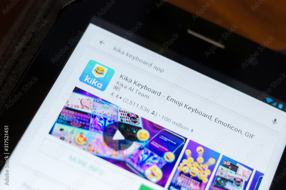 Ryazan, Russia - June 24, 2018: Kika Keyboard - Emoji Keyboard ...