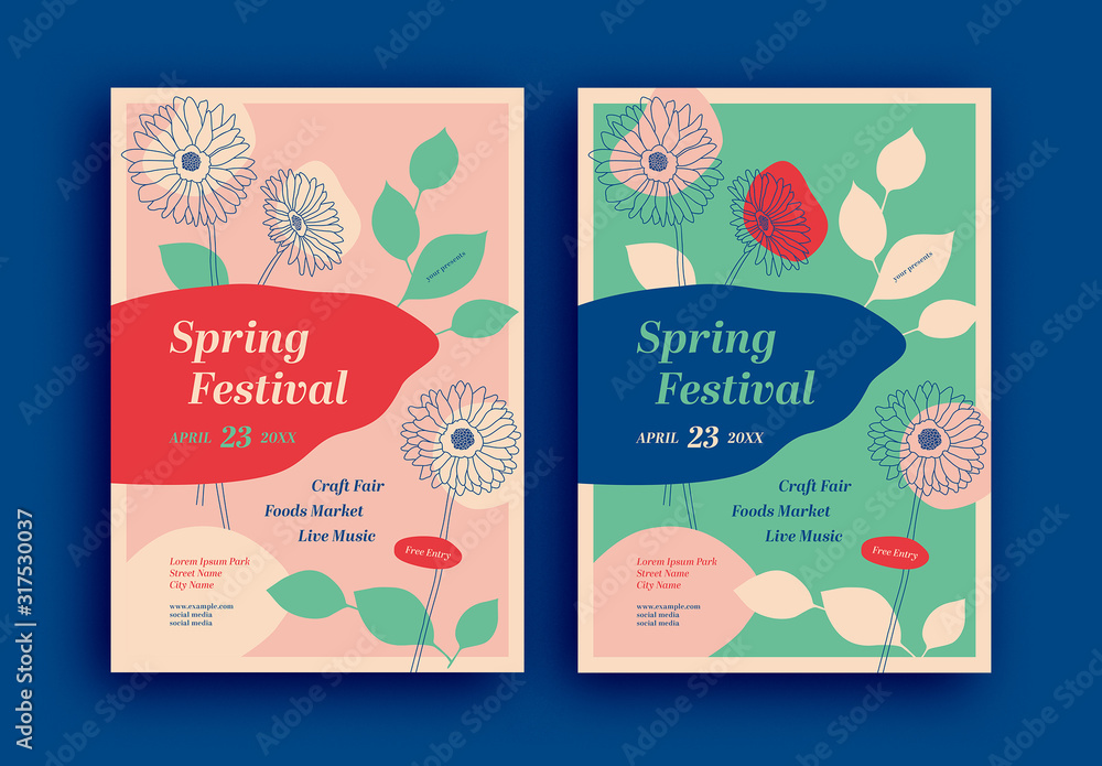 Spring Festival Flyer Template