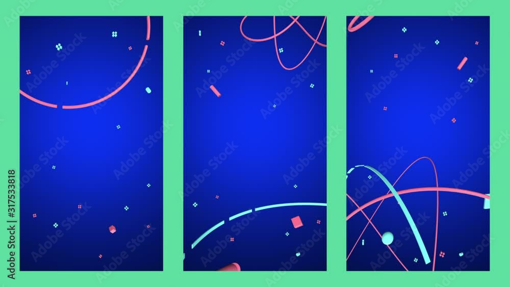 Set of motion backgrounds for social media stories, each comp is looped ...