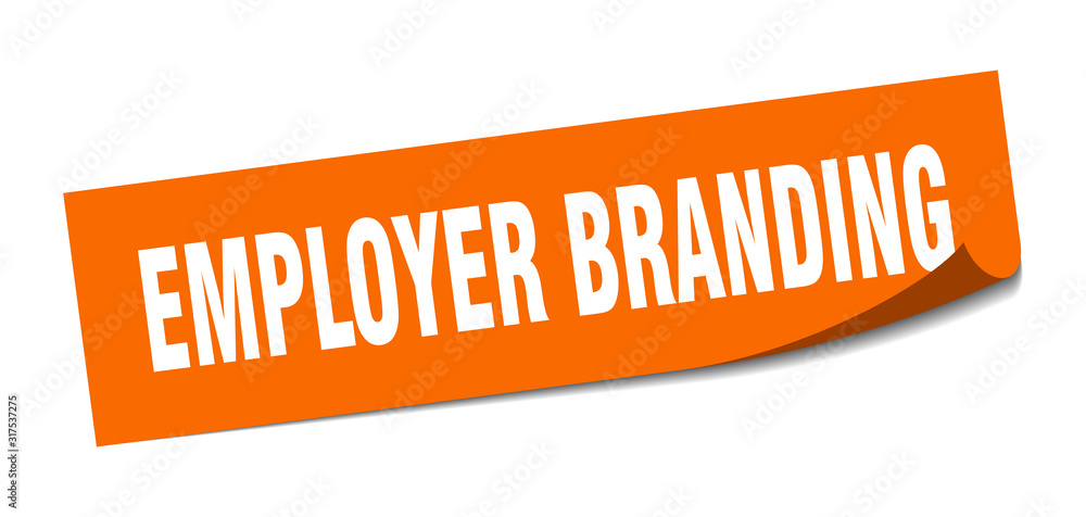 employer branding sticker. employer branding square sign. employer ...