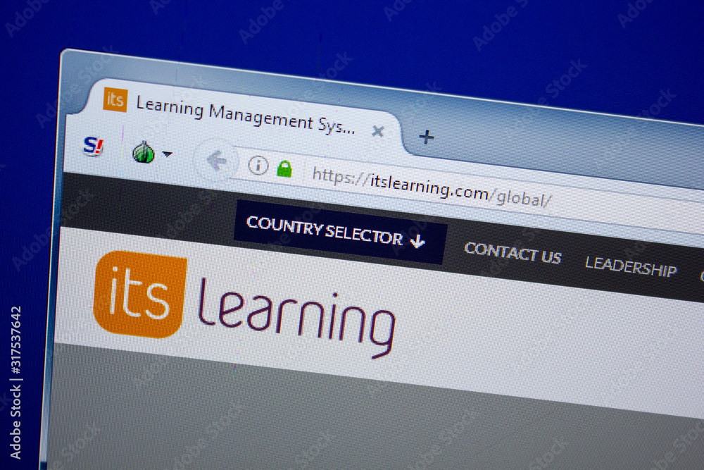 Ryazan, Russia - June 26, 2018: Homepage of ItsLearning website on the ...