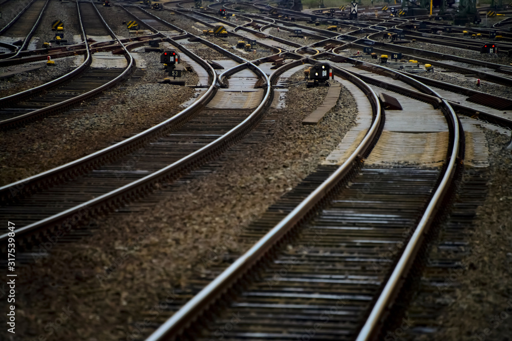 Schienen Eisenbahn Gleise Dortmund Hauptbahnhof Station Hauptstrecke ...