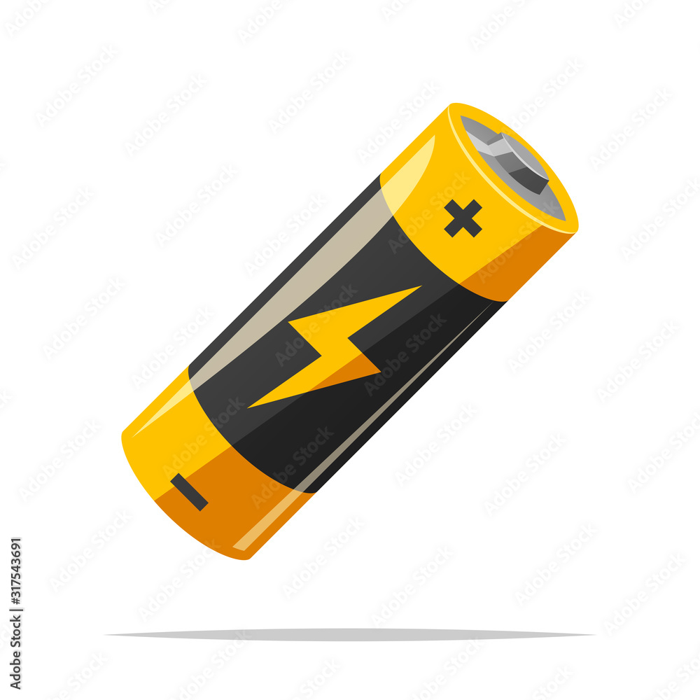 Battery vector isolated illustration Stock Vector | Adobe Stock