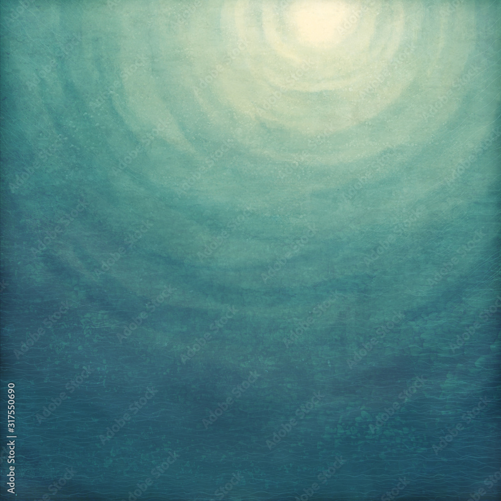 Underwater watercolor painting grunge texture, ocean gradient ...