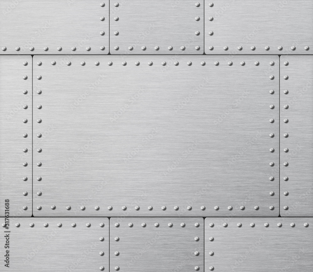 armor plates industrial metal background 3d illustration Stock ...