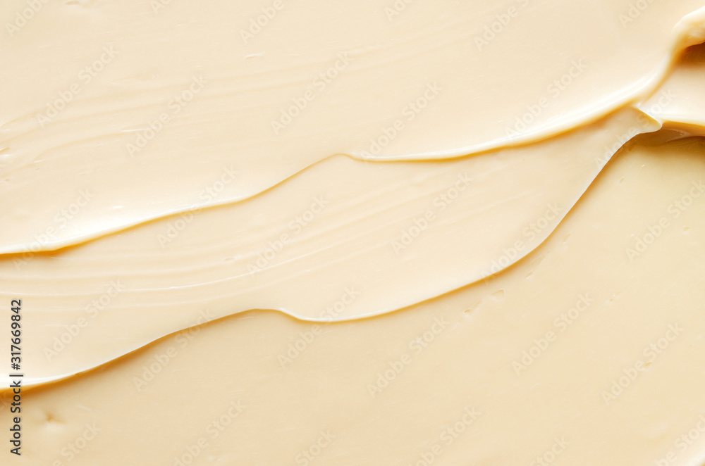 Smears and texture of face cream. Texture of liquid foundation. The ...