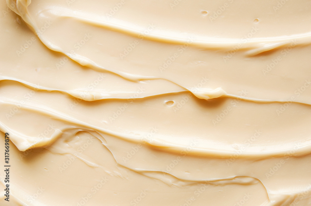 Smears and texture of face cream. Texture of liquid foundation. The ...