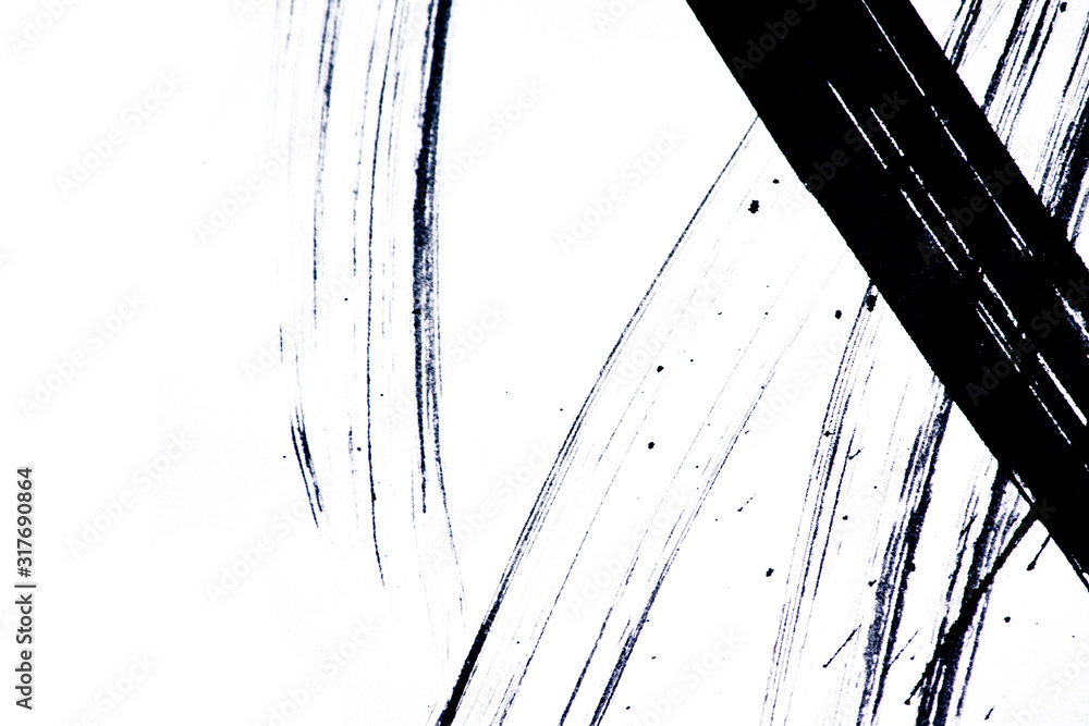 japan black ink style splatter stroke paint brush paint paper texture ...