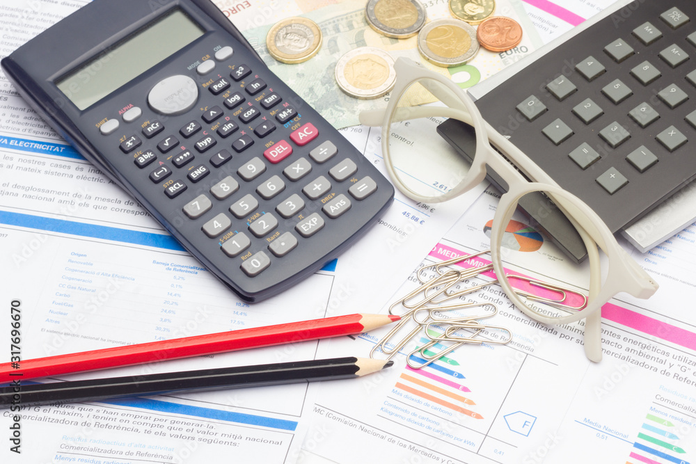 Scientific calculator to calculate finances or do mathematical and ...