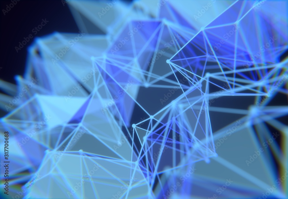 Abstract Point Plexus Background Connection Dots Structure Polygonal