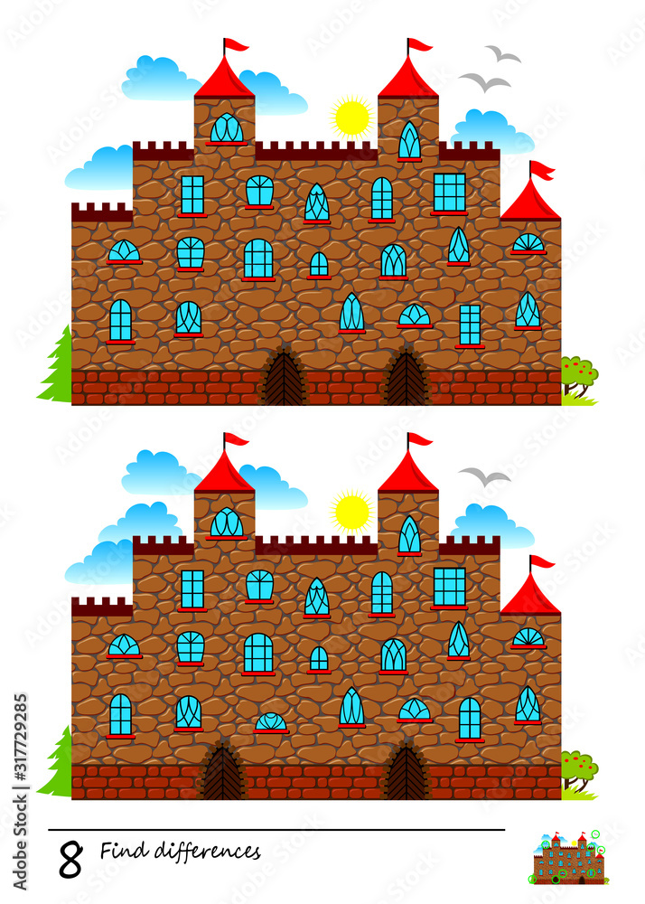 Find 8 differences. Logic puzzle game for children and adults ...